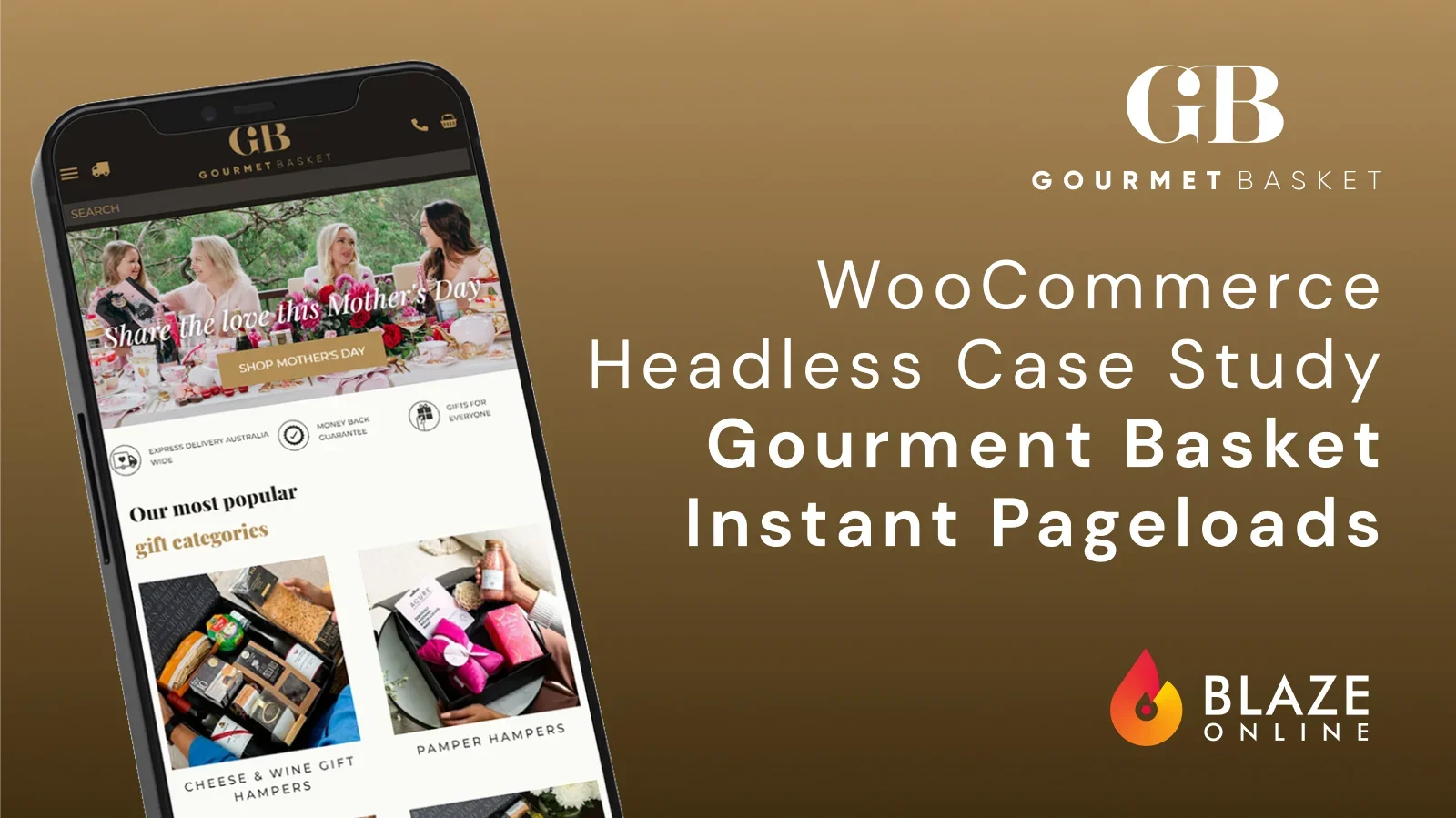 WooCommerce Headless Case Study - Gourmet Basket Instant Pageloads - Blaze Commerce